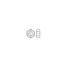 Selbstsichernde Sechskantmutter ISO 7042 M 6 x 1 Stahl feuerverzinkt Gewindetoleranz 6H ; Industrial Quality Supplies (070428200060000)