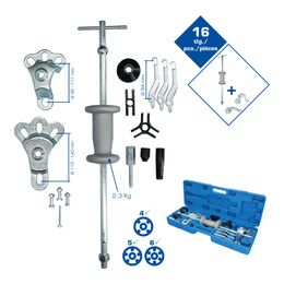 Brilliant Tools Radnaben-Abzieher mit Gleithammer, geschmiedet, 12-tlg aus Carbon-Stahl, BT671350)