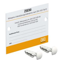 Obo-bettermann OBO Bettermann Vertr Kennzeichnungsschild f.Zugentlastung KS-ZSE DE (7215750)
