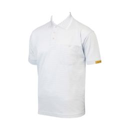 HB Tempex ESD Herren Polo-Shirt Conductex Cotton Knit, wei&szlig;, Gr&ouml;&szlig;e: M (08011 86004 002 10-M)