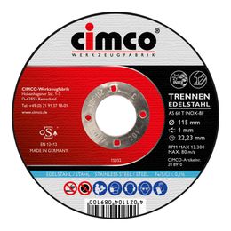 CIMCO Korund-Trennscheibe Inox D=125mm 208912)