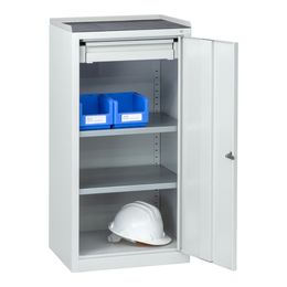 C+P Stahl-Fl&uuml;gelt&uuml;renschrank Serie 89, H1000xB100xT500mm, 7035/7035 ; C + P M&ouml;belsysteme (87210-00|S10003)