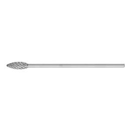 Pferd TOOLS Hartmetall Hochleistungsfr&auml;sstift STEEL Flamme B &Oslash; 12x30mm Schaft-&Oslash; 6x150mm f&uuml;r Stahl (21103386)