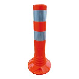 Schake Flexipfosten rot, selbstaufrichtend, &Oslash; 80mm, H&ouml;he: 450mm + 2 wei&szlig; refl. Streifen, inkl Befestigungsmaterial (412214)