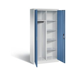 C+P Akten-/Garderobenschrank Acurado, H1950xB930xT400mm, Front Fernblau, Korpus Lichtgrau (8920-312) ; C + P M&ouml;belsysteme (8920-312|S10196)