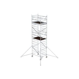 MUNK Alu-Rollger&uuml;st mit verstellbaren Auslegern und Doppelplattform Plattform-H&ouml;he 5,35 m L&auml;nge 1,80 m (167535)