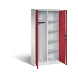 C+P Akten-/Garderobenschrank Acurado, H1950xB930xT400mm, Front Rubinrot, Korpus Lichtgrau (8920-312) ; C + P M&ouml;belsysteme (8920-312|S10153)