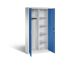 C+P Akten-/Garderobenschrank Acurado, H1950xB930xT400mm, Front Enzianblau, Korpus Lichtgrau (8920-312) ; C + P M&ouml;belsysteme (8920-312|S10154)