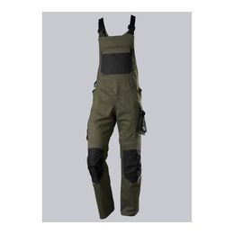 BP&reg; Latzhose mit Kniepolstertaschen, oliv/schwarz, Gr. 56, L&auml;nge n (1979-570-7332-56-n)