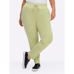 sheego Gro&szlig;e Gr&ouml;&szlig;en Schlupfhose in Stretch-Qualit&auml;t, lindgr&uuml;n, Gr&ouml;&szlig;e 27 - Damen