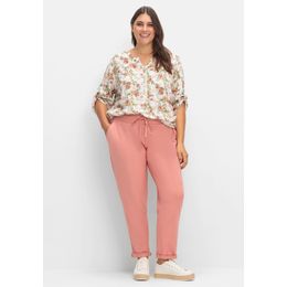 sheego Gro&szlig;e Gr&ouml;&szlig;en Schlupfhose in Stretch-Qualit&auml;t, rosenholz, Gr&ouml;&szlig;e 50 - Damen