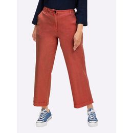 sheego Gro&szlig;e Gr&ouml;&szlig;en Culotte mit aufgesetzten Taschen hinten, rostrot, Gr&ouml;&szlig;e 25 - Damen