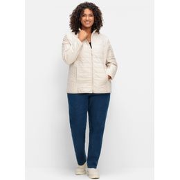 sheego Gro&szlig;e Gr&ouml;&szlig;en Steppjacke leicht wattiert, wollwei&szlig;, Gr&ouml;&szlig;e 44 - Damen