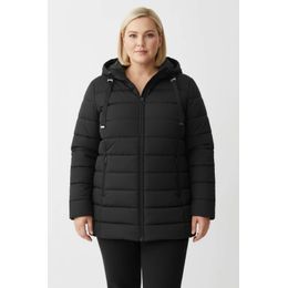 sheego Gro&szlig;e Gr&ouml;&szlig;en Steppjacke mit elastischer Kontrast-Paspelierung, schwarz, Gr&ouml;&szlig;e 48 - Damen