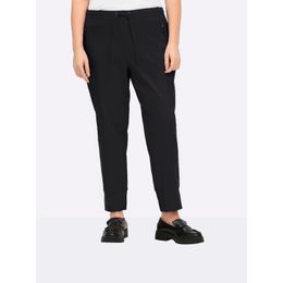 sheego Gro&szlig;e Gr&ouml;&szlig;en Jogg Pants mit Passformsattel hinten, schwarz, Gr&ouml;&szlig;e 54 - Damen