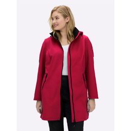 sheego Gro&szlig;e Gr&ouml;&szlig;en Softshelljacke mit Gummizug im R&uuml;cken, rot, Gr&ouml;&szlig;e 44 - Damen