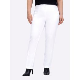 COME ON sheego Gro&szlig;e Gr&ouml;&szlig;en B&uuml;gelfaltenhose in Bauch-weg-Form, wei&szlig;, Gr&ouml;&szlig;e 22 - Damen