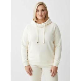 sheego Gro&szlig;e Gr&ouml;&szlig;en Sweatshirt mit halsfernem Rollkragen, wollwei&szlig;, Gr&ouml;&szlig;e 44 - Damen