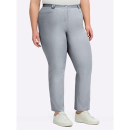 COSMA sheego Gro&szlig;e Gr&ouml;&szlig;en Funktionshose schmutzabweisend und knitterarm, hellgrau, Gr&ouml;&szlig;e 27 - Damen
