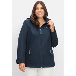 sheego Gro&szlig;e Gr&ouml;&szlig;en Softshelljacke mit Fleece-Futter, marine, Gr&ouml;&szlig;e 48 - Damen