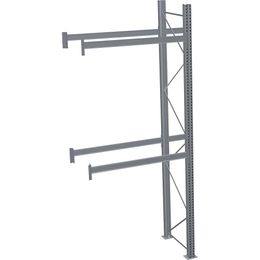 Schulte Palettenregal, feuerverzinkt, HxBxT 4500 x 1950 x 1100 mm, 2 Fachebenen, Anbauregal
