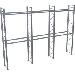 Schulte Palettenregal, feuerverzinkt, HxBxT 6000 x 8590 x 1100 mm, 2 Fachebenen, Komplettregal