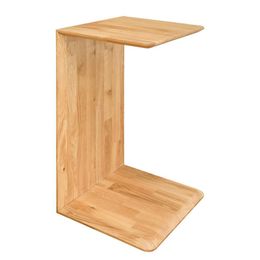 Beistelltisch, Eiche, Holz, Wildeiche, massiv, rechteckig, Wange, Bodenplatte, 38x60x35 cm, einfacher Aufbau, Wohnzimmer, Wohnzimmertische, Beistelltische