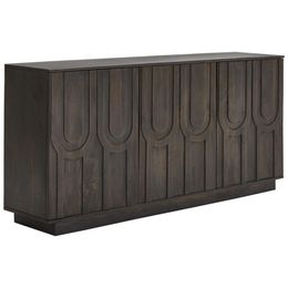 Livetastic Sideboard, Dunkelbraun, Holz, Mangoholz, Holz, 3 F&auml;cher, 170x80x40 cm, stehend, Holzm&ouml;bel, Kleinm&ouml;bel Holz, Holzkommoden, Sideboards Holz