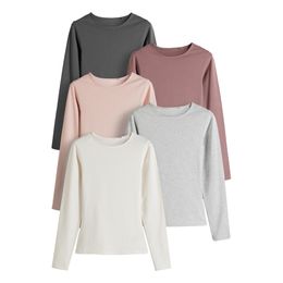The Set Shirt Damen Gr&ouml;&szlig;e XS creme / hellgrau / dunkelgrau / mauve / puder