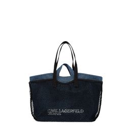 KARL LAGERFELD JEANS Shopper Damen Gr&ouml;&szlig;e One Size blue denim / dunkelblau