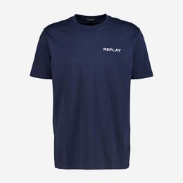 Replay Dunkelblaues T-Shirt mit Logo
