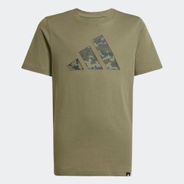 adidas Sportswear Sportshirt Jungen Gr&ouml;&szlig;e 176 khaki / oliv / schwarz