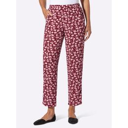 WITT Damen Schlupfhose, bordeaux-wei&szlig;-bedruckt, Gr&ouml;&szlig;e 44