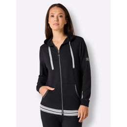 CREATION L PREMIUM Witt Damen Modal-Viskose-Jacke, schwarz, Gr&ouml;&szlig;e 40/42