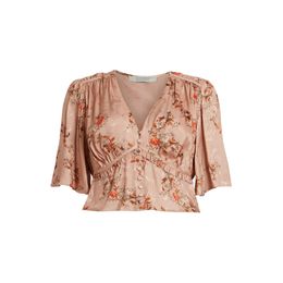 AllSaints Bluse 'TIAN' Damen Gr&ouml;&szlig;e M cappuccino / hellbraun / oliv / dunkelorange