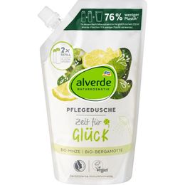 alverde Pflegedusche Zeit f&uuml;r Gl&uuml;ck Minze Bergamotte, Nachf&uuml;llpack