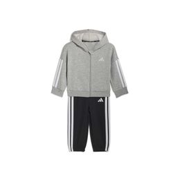 adidas Sportswear Trainingsanzug Jungen Gr&ouml;&szlig;e 92 graumeliert / schwarz / wei&szlig;