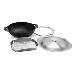 Weber Wok und Dampfgarer 'Crafted' schwarz/silber 4-teilig