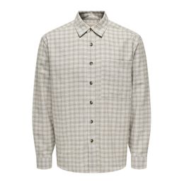 Only & Sons Only & Sons Button Up Shirt 'ONSGUDMUND' male size L Pastel blue / Brocade