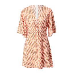 Traffic People Kleid 'Little Lies' Damen Gr&ouml;&szlig;e 38 orange / wei&szlig; Sommerkleid