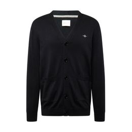 Gant Knit Cardigan 'Classic' male size S Dark blue / Silver grey / Red / Black