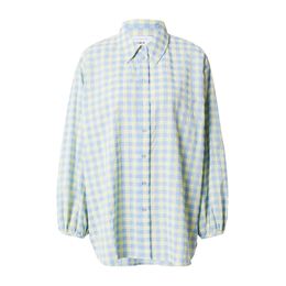 florence by mills Exclusive For About You Bluse 'Gingham' Damen Gr&ouml;&szlig;e XS hellblau / hellgelb