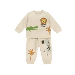 Chicco Set: Sweatshirt und Hose Jungen Gr&ouml;&szlig;e 92 beige / braun / gr&uuml;n