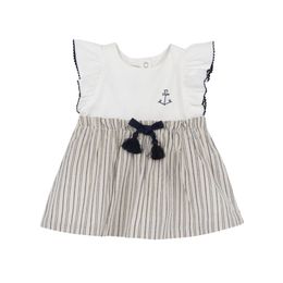 Chicco Kleid M&auml;dchen Gr&ouml;&szlig;e 75 dunkelbeige / schwarz / wei&szlig;