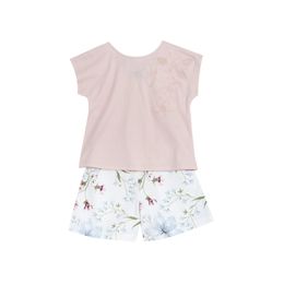 Chicco Set: T-Shirt und Shorts M&auml;dchen Gr&ouml;&szlig;e 92 pastellblau / puder / wei&szlig;