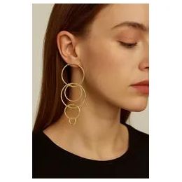 Paar Ohrstecker "Infinity Loops", Damen, Gr. Messing, gold, Collezione Alessandro, Ohrringe
