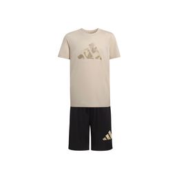 adidas Sportswear Trainingsanzug Jungen Gr&ouml;&szlig;e 152 beige / schwarz