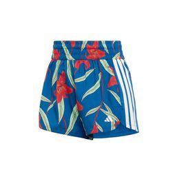 adidas Performance Sportshorts 'FARM' Damen Gr&ouml;&szlig;e L blau / pastellgr&uuml;n / orange / rot