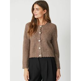 Co'Couture Co'couture Strickjacke 'PointelleCC' Damen Gr&ouml;&szlig;e L braun