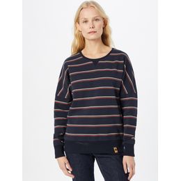 Fli Papigu Sweatshirt 'Der 11' Damen Gr&ouml;&szlig;e L dunkelblau / hellgr&uuml;n / orange / wei&szlig;